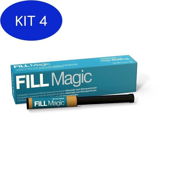 Kit 4 Resina Fill Magic A3e - Coltene 4g - Resina Dental / Resina ...