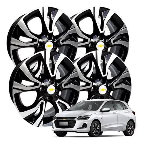 kit 4 Rodas aro 15 ONIX 2025 Preta diamantada - Krmai - Roda de Carro ...