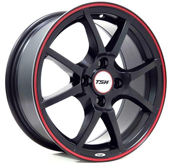 Kit 4 Rodas Aro 15x6 TSW Trackstar 4x100 Black - Rodas para Carro ...