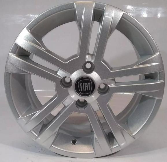 Kit 4 Rodas Fiat Palio Atractive Uno Siena Strada Aro 14 Prata Krmai ...