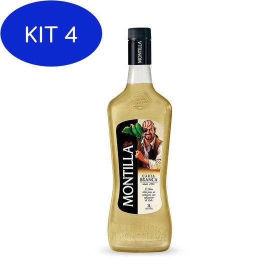 Kit 4 Rum Montilla Carta Branca 1L - Montila - Rum - Magazine Luiza