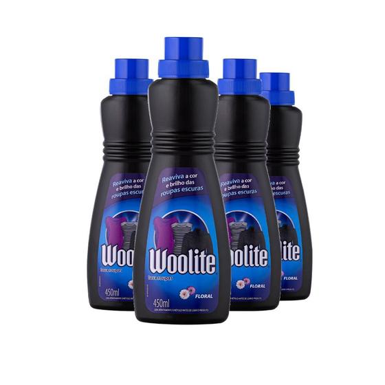 Kit 4 Sabão líquido Woolite Roupas Escuras Floral 450ml - Sabão Líquido ...