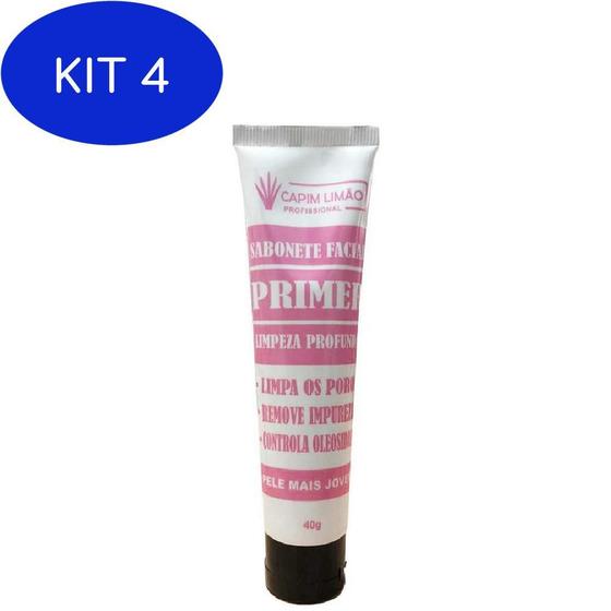 Kit 4 Sabonete Líquido Facial Capim Limão Limpeza Profunda 40G - Capim ...