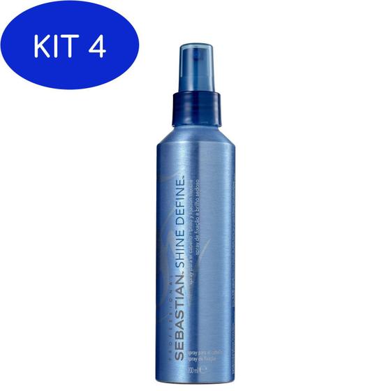 Kit 4 Sebastian Professional Shine Define - Spray 200Ml - Wella ...