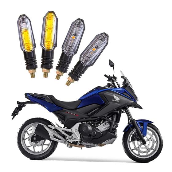 Kit 4 Setas Sequenciais Pisca Led Universal Modelo P50S Moto HONDA NC 750X 2013 2014 2015 2016 ...