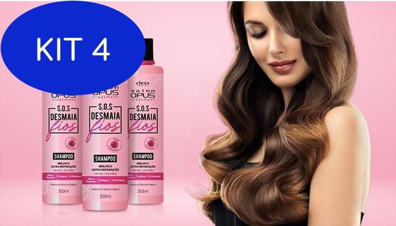 Kit 4 Shampoo Desmaia Fios - Salon Opus - 300Ml - Shampoo - Magazine Luiza