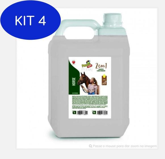 Kit 4 Shampoo Para Cavalo 5 Litros 2X1 - Power Pets - Outros Pet Shop ...