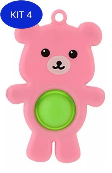 Kit 4 Simple Dimple Fidget Toy Pop Bubble Sensorial Ursinho - Mega ...