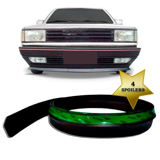 Kit 4 spoiler universal para acabamento e personalização para-choques e ...