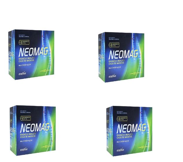 Kit 4 Suplemento Neomag Com 60 Comprimidos - Ecofitus - Multivitamínico ...
