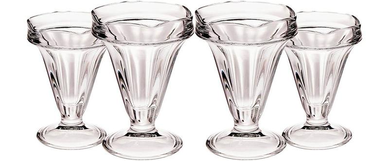 Kit 4 Taças Vidro Sundae Sobremesa Mariscos Transparente - CRISA ...