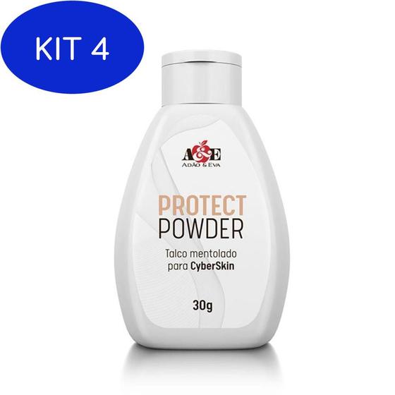 Kit 4 Talco Mentolado Para Cyberskin - 30Gr Protect Powder - Adão E Eva ...