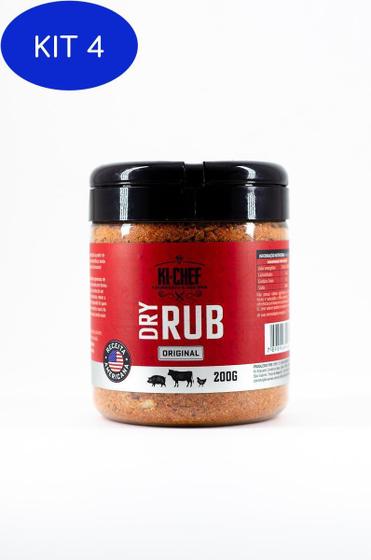 Kit 4 Tempero Pronto Dry Rub Original 200G - Ki Chef - Ki-Chef - Dry ...