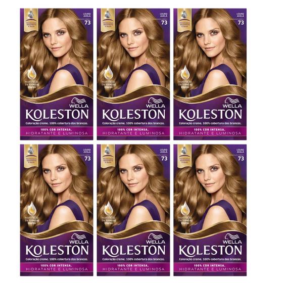 Kit 4 Tinta De Cabelo Koleston Wella 73 Louro Avelã - Tinta de Cabelo ...