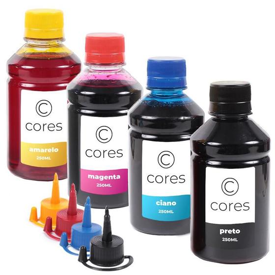 Kit 4 Tintas Compatível Canon G4100 250ml Cores - Refil de Tinta ...