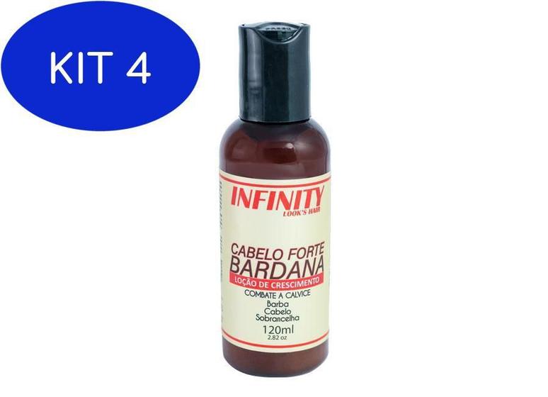 Kit 4 Tônico Cresce Barba E Cabelo Poderoso Fortalecedor - Infinity ...