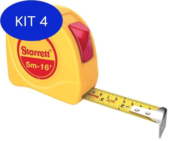 Kit 4 Trena De Bolso Starrett 5M Com Certificado De - Trena - Magazine ...