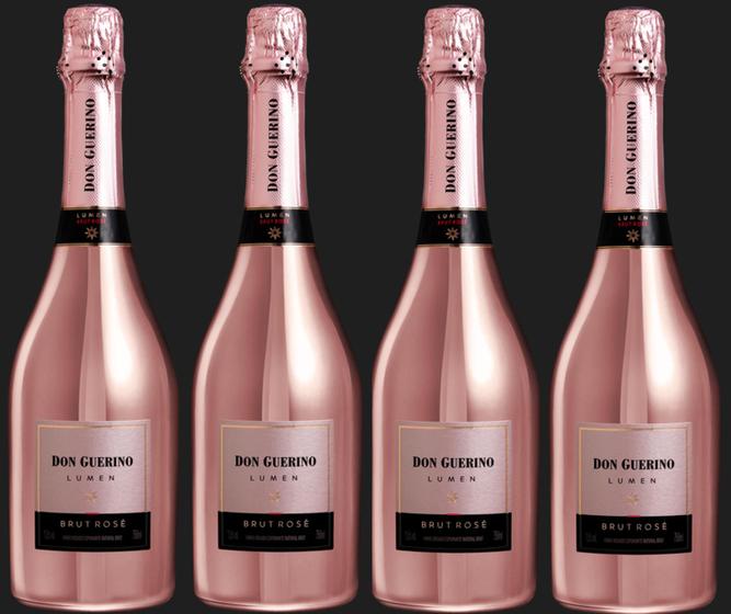 Kit 4 Un Espumante Don Guerino Lumen Brut Rosé 750 ml - Espumante ...