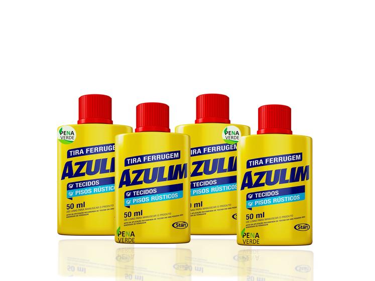 Kit 4 Un Tira Ferrugem Azulim 50 ml Pisos Rústicos + Pedras - Removedor ...