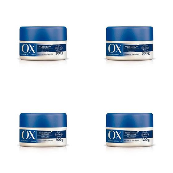 Kit 4 Und Creme De Tratamento Ox Reconstrução Profunda 300g - Máscara ...
