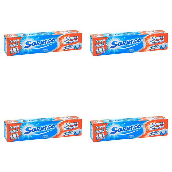 Kit 4 Und Kit Creme Dental Sorriso Branco 12 Und 180g - Creme e Gel ...