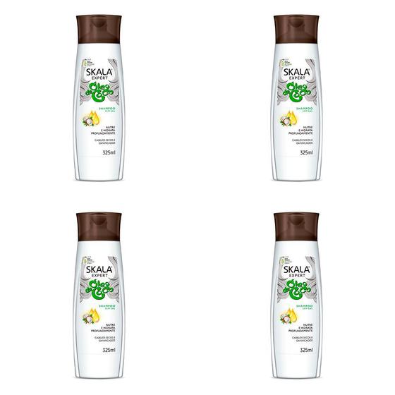 Kit 4 Und Shampoo Skala Óleo De Coco Cabelos Secos Danificados 325ml ...