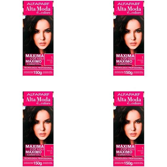 Kit 4 Und Tintura Altamoda 1 Preto Jabuticaba Negro 150g - ALTA MODA ...