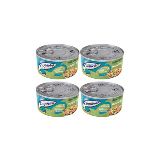 Kit 4 Unidades Atum Coqueiro Em Pedacos Natural Lata 170g - Atum ...