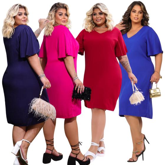 Kit 4 Vestidos Moda plus size Atacado Feminina Tamanhos Grandes Online ...