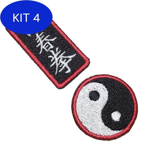 Kit 4 Wing Chun Kung Fu Yin Yang Patch Bordado Para Faixa - Br44 ...