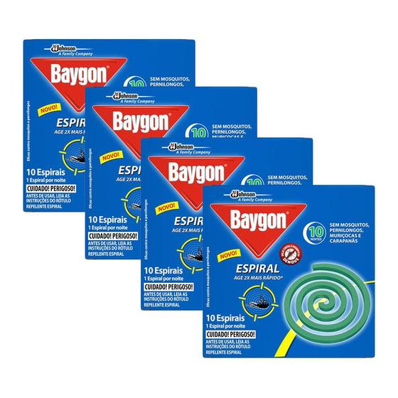 Kit 40 Repelente Espiral Baygon - Repelente Eletrônico para Insetos ...