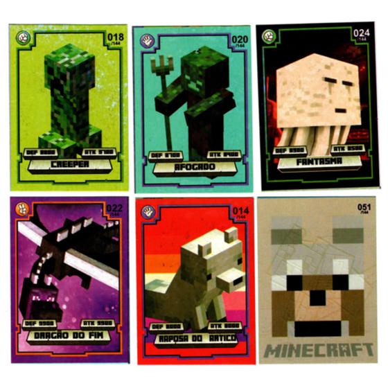 Kit 400 Cartinhas Minecfaft - 100 Pacotinhos Card Minecfaft Cards ...