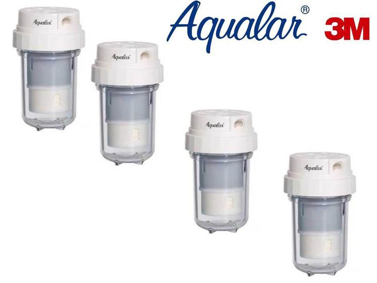 Kit 4und Filtro Água Multiuso Aqualar Ap200 Transparente 3m - Elemento ...