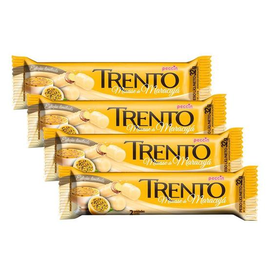 Kit 4X 32g Chocolate Trento Mousse de Maracujá - Chocolate / Barra de ...