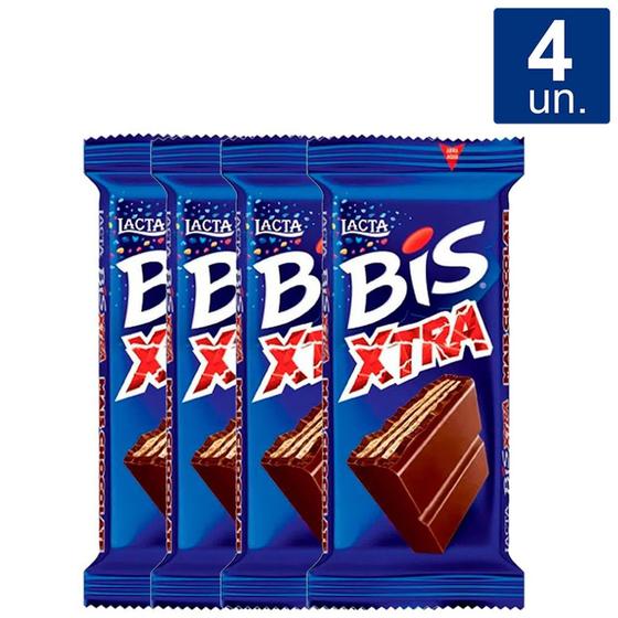 Kit 4X 45g Chocolate Bis Lacta Xtra - Chocolate / Barra de Chocolate ...