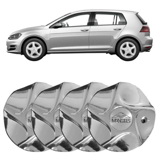 Kit 4X Centro De Roda Mangels Pegasus Cromado Logo Aluminio - Metalplas ...