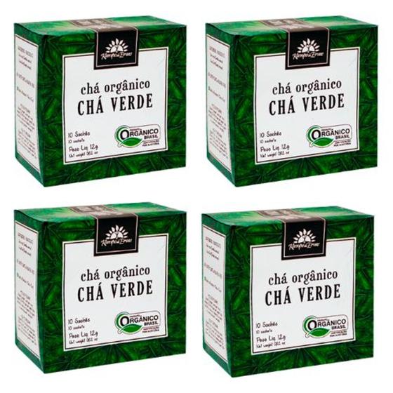 Kit 4x Chá de Verde Organico 10 Saches Kampo de Ervas - Kampo de Ervas ...
