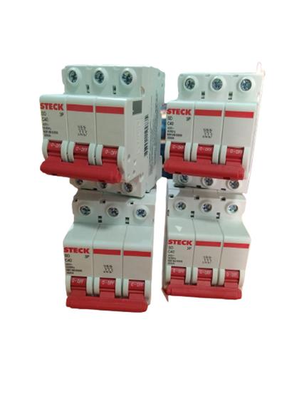 Kit 4x Disjuntores Trifásico Tripolar 40A Curva C 3P 3KA - Steck ...