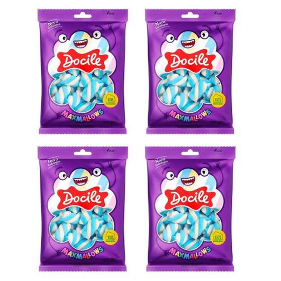 Kit 4x Marshmallow Twist Azul e Branco Maxmallows 250g Docile - Docile ...