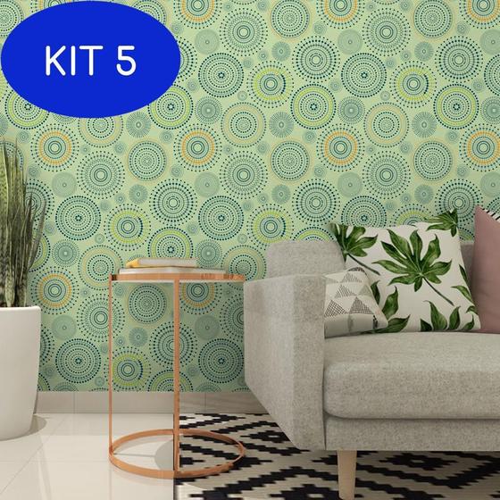 Kit 5 Adesivo De Parede Abstrato Decoração Sala Quarto 0009 - Paredes ...
