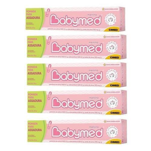 Kit 5 Babymed Rosa Menina 45G Original - Creme/ Pomada para Assadura ...