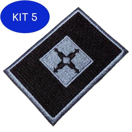 Kit 5 Bandeira Brasília DF Brasil Tática BBR410 patch - Br44 ...