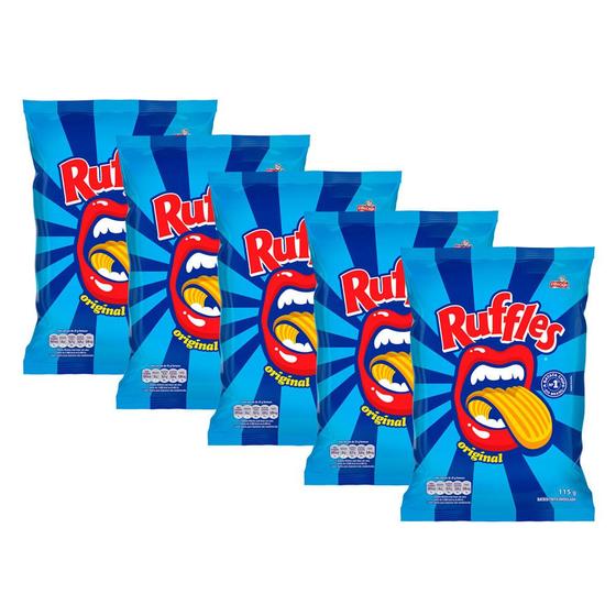 Kit 5 Batata Ruffles Elma Chips Sabor Original 115g - Ruffles ...