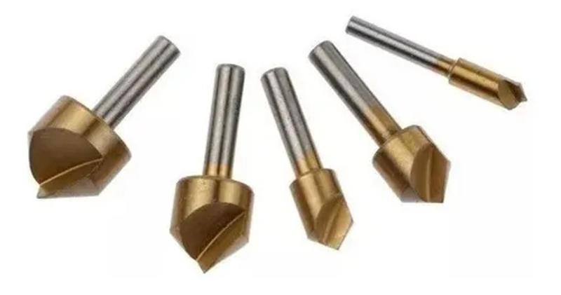 Kit 5 Broca Escariadora Conica Ferro Madeira Metal 6 A 19 Mm ...