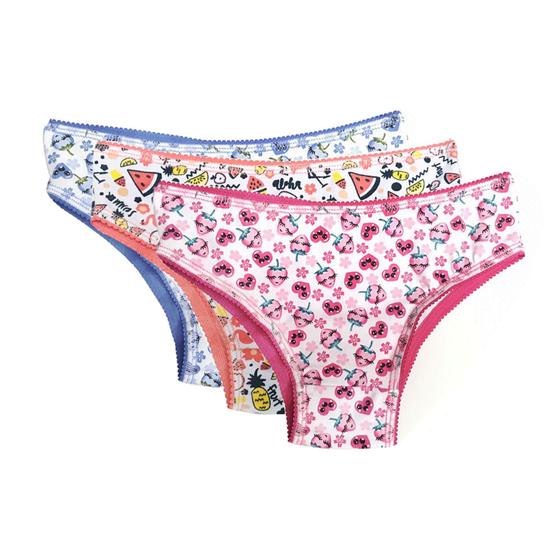 KIT 5 Calcinhas Infantis em Algodão - Línea - Calcinha Infantil ...