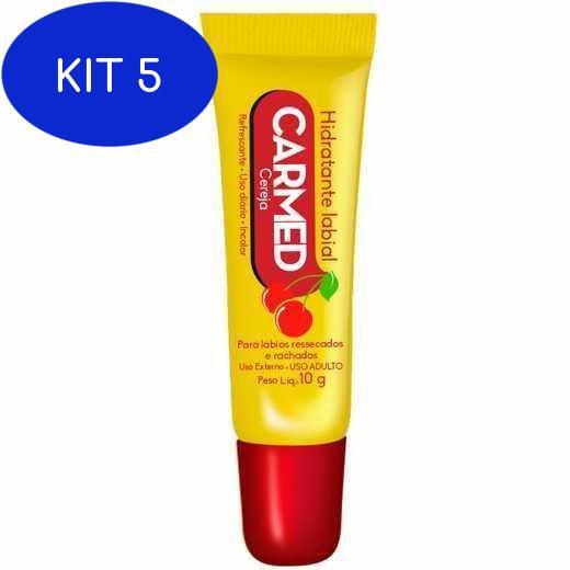 Kit 5 Carmed Creme Hidratante Protetor Labial - Sabor Cereja ...