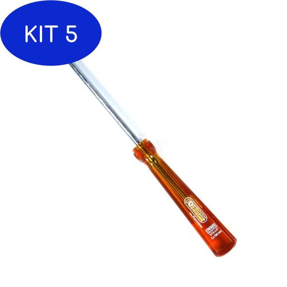 Kit 5 Chave Philips 3/16 x 4 Crv Imantada 46.58 Foxlux - Chave Philips ...