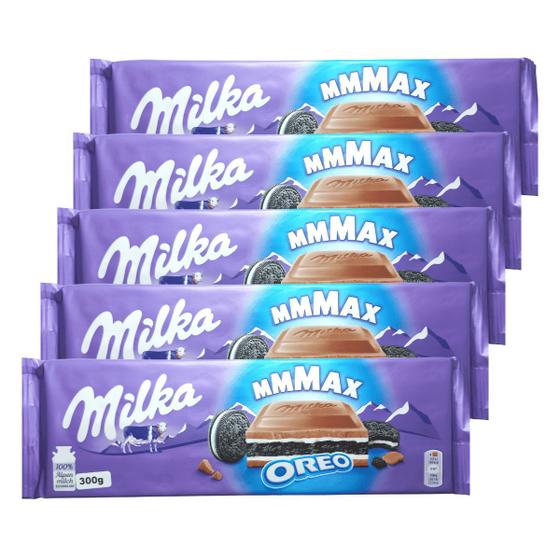Kit 5 Chocolate com biscoito Milka Oreo 300g Importado - No Magalu ...