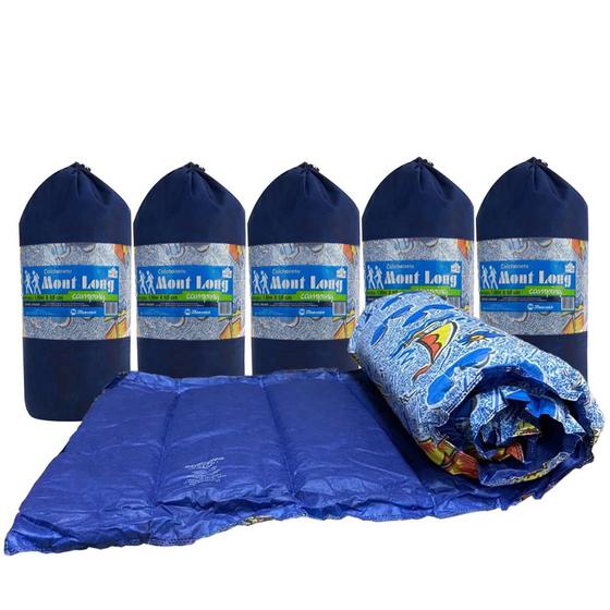 Kit 5 Colchonete Solteiro Azul 190x60 - Mont Long - Colchonete para ...