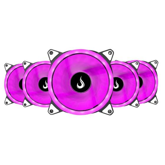 Kit 5 Cooler Fan Rise Mode Smart RGB 120mm Sem Controladora - RM-FC-05 ...